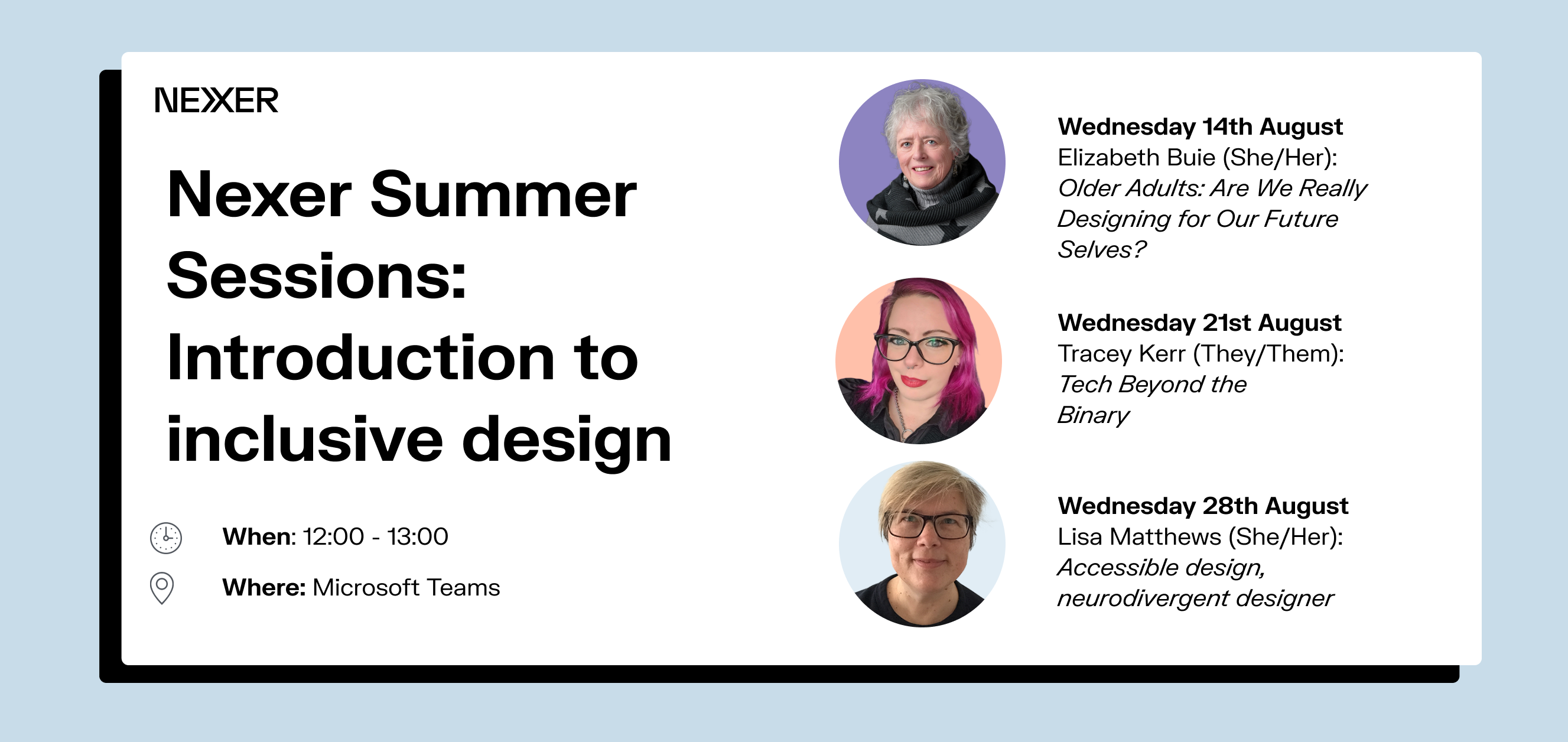 Nexer Digital Summer Sessions: Introduction to inclusive design ...